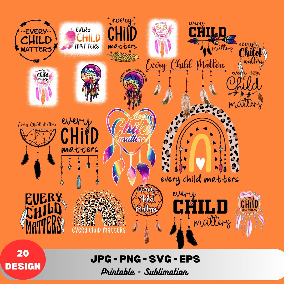 20 Designs Bundle Every Child Matters SVG Jpg Png Eps, School Save ...