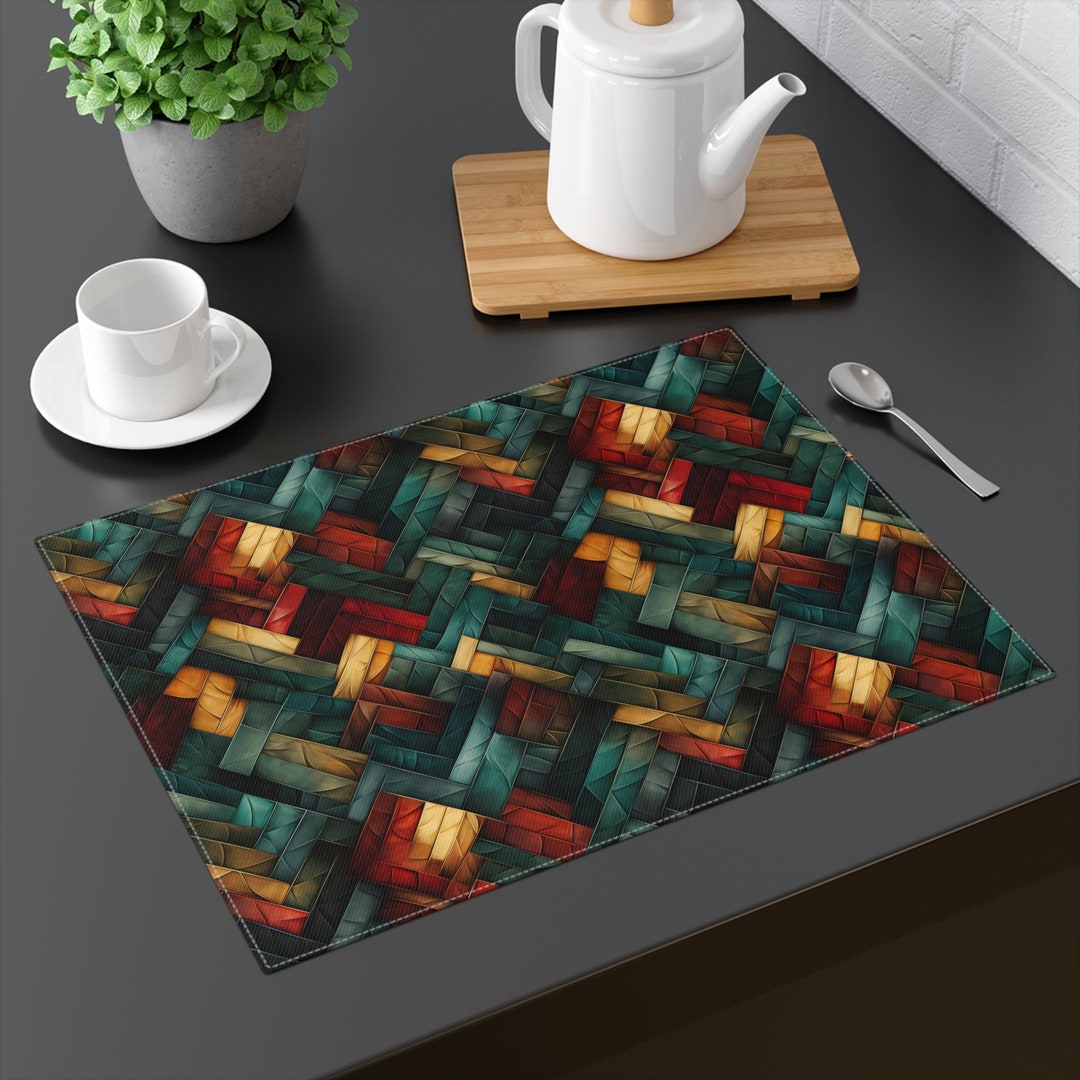 3D Watercolor Quilted Design Placemat, 1pc - Etsy