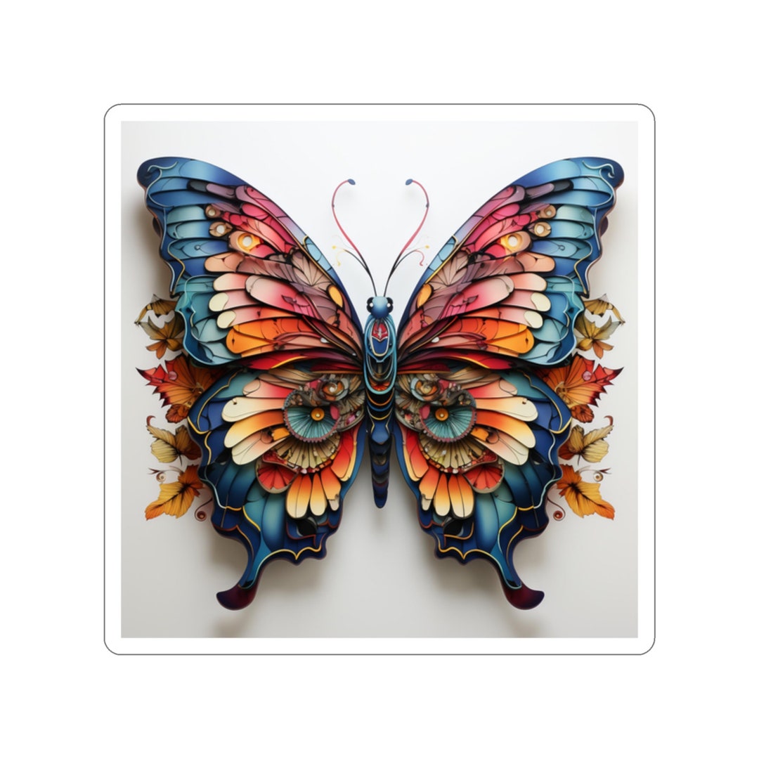 3D Abstract Butterfly Die-cut Stickers - Etsy
