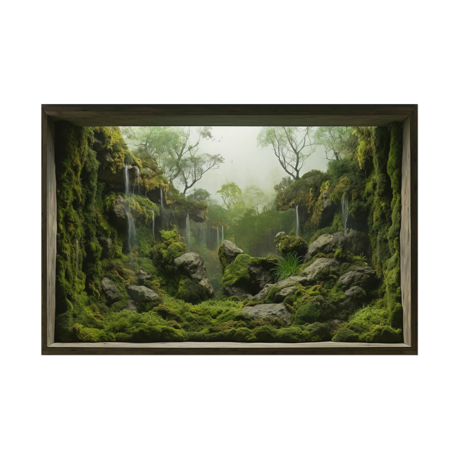 3D Textured Watercolor Faux Moss Matte Posters - Etsy