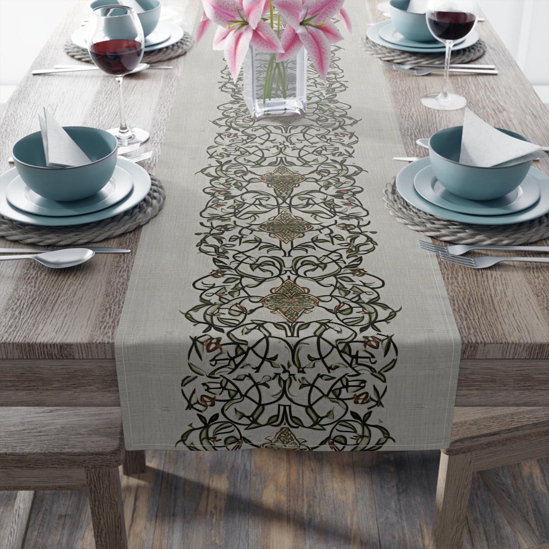 Old English Floral-inspired Design on a Dark Background Everyday or ...