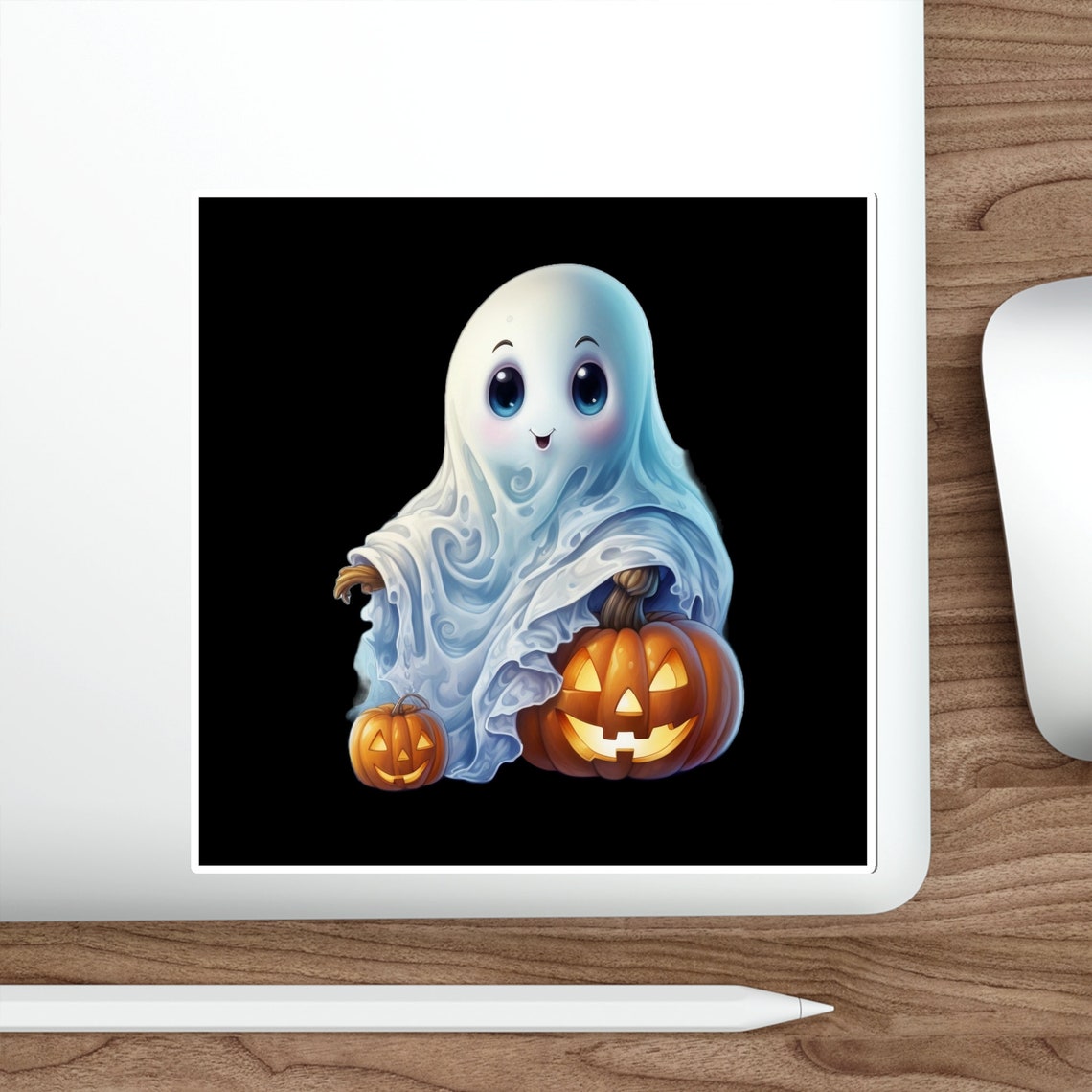 Cute Watercolor Halloween Ghost Die-cut Stickers - Etsy