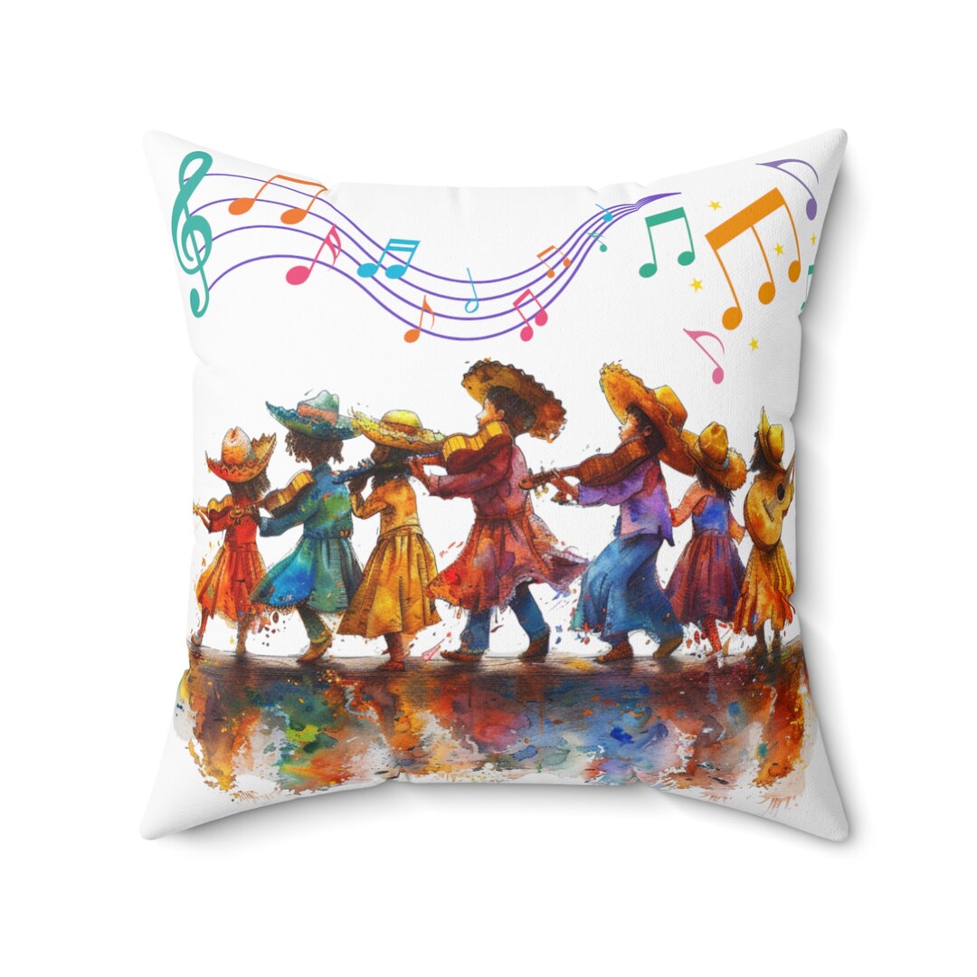 Mini Mariachi Band Faux Suede Square Pillow - Etsy