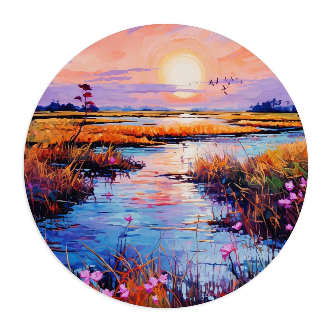 Blue Bayou Round Mouse Pad - Etsy