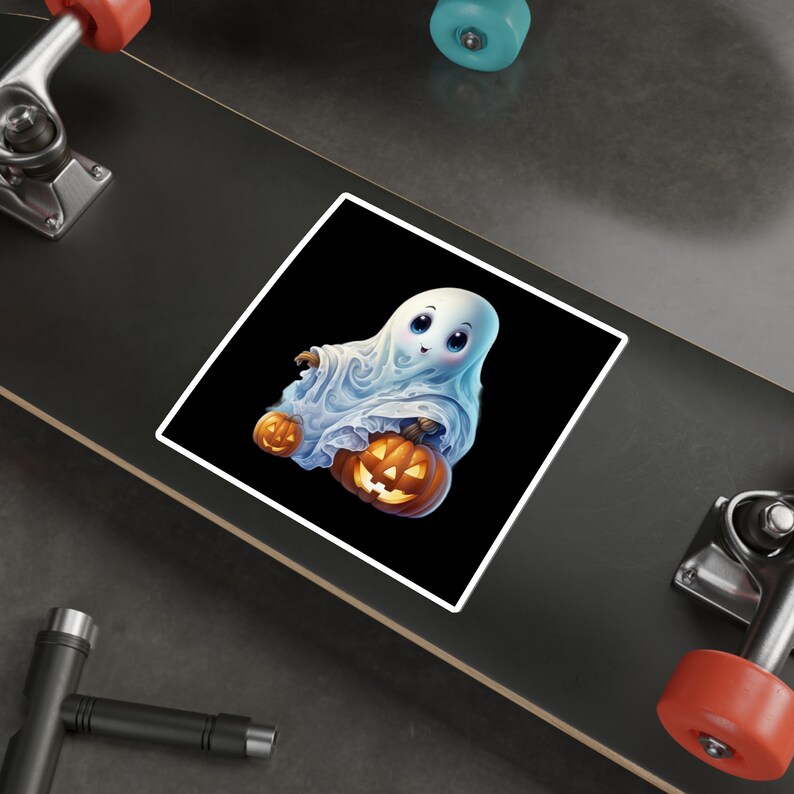 Cute Watercolor Halloween Ghost Die-cut Stickers - Etsy