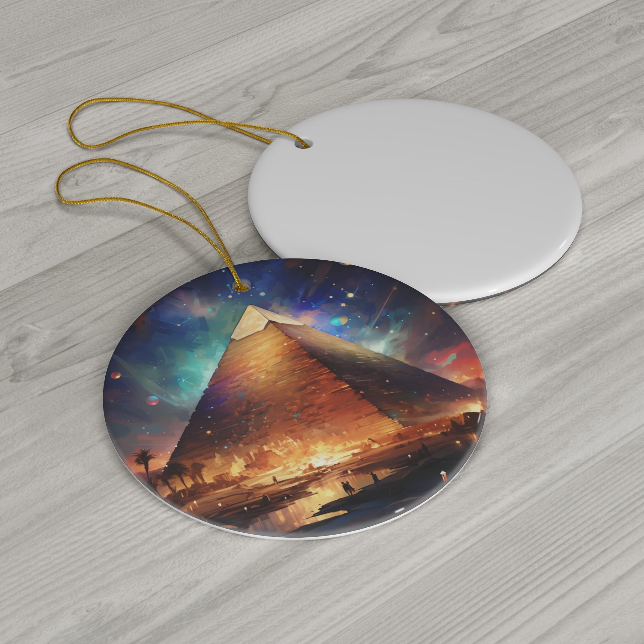 The Great Pyramid of Giza Christmas Ceramic Ornament, 4 Shapes - Etsy