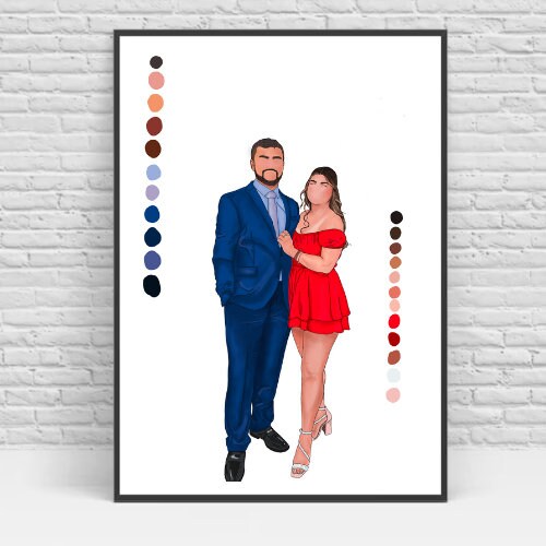 Custom Digital Portraits digital File - Etsy