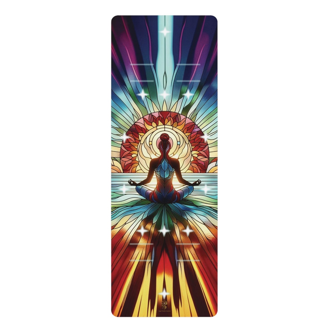 Rubber Mat With Alignment Guide Stars for Yoga, Gym, and Everyday ...