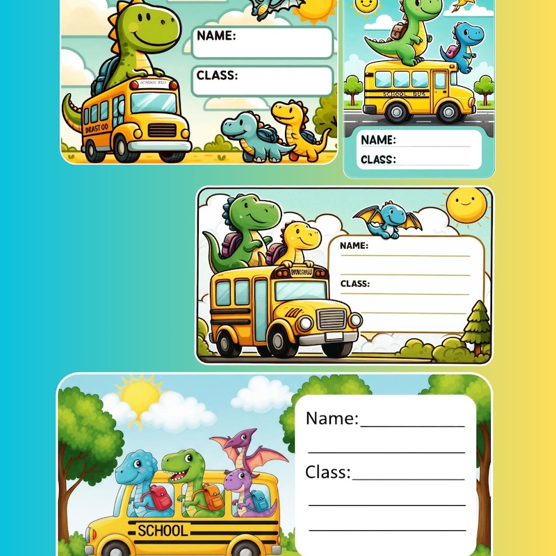 Printable Name Tags for School Bus - Etsy