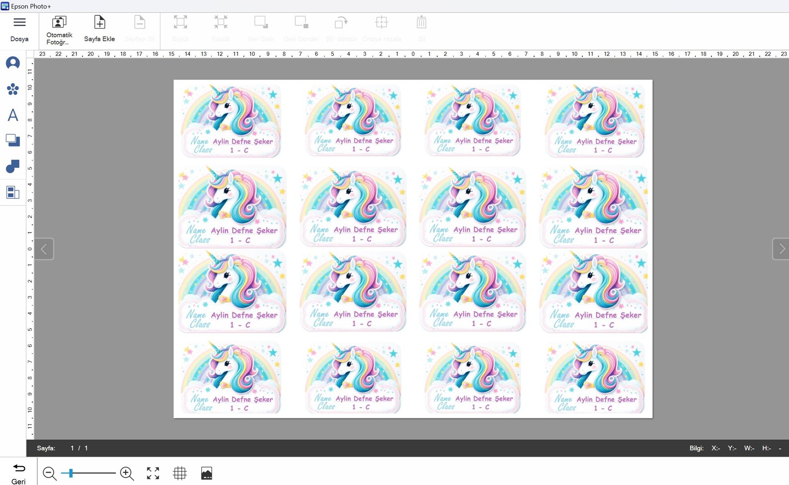 Magical Unicorn Name Label Stickers - Set of 6 Designs - Name Tags for ...