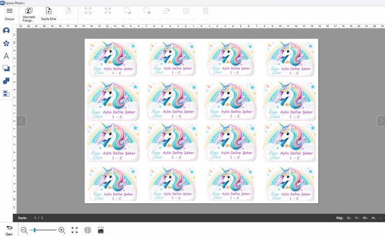 Magical Unicorn Name Label Stickers - Set of 6 Designs - Name Tags for ...