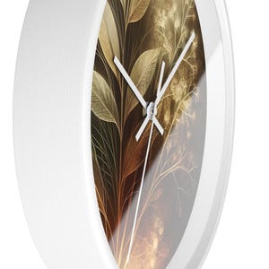 Resin Flower Wall Clock, Luminous 3D Design, Craft Room Decor, Wooden ...