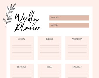 Printable Chore Planner | to Do List | Weekly Planning List | Daily ...