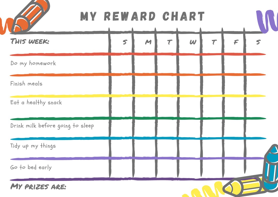 Behaviour Reward Chart for Kids | Printable, Editable, Digital PDF ...