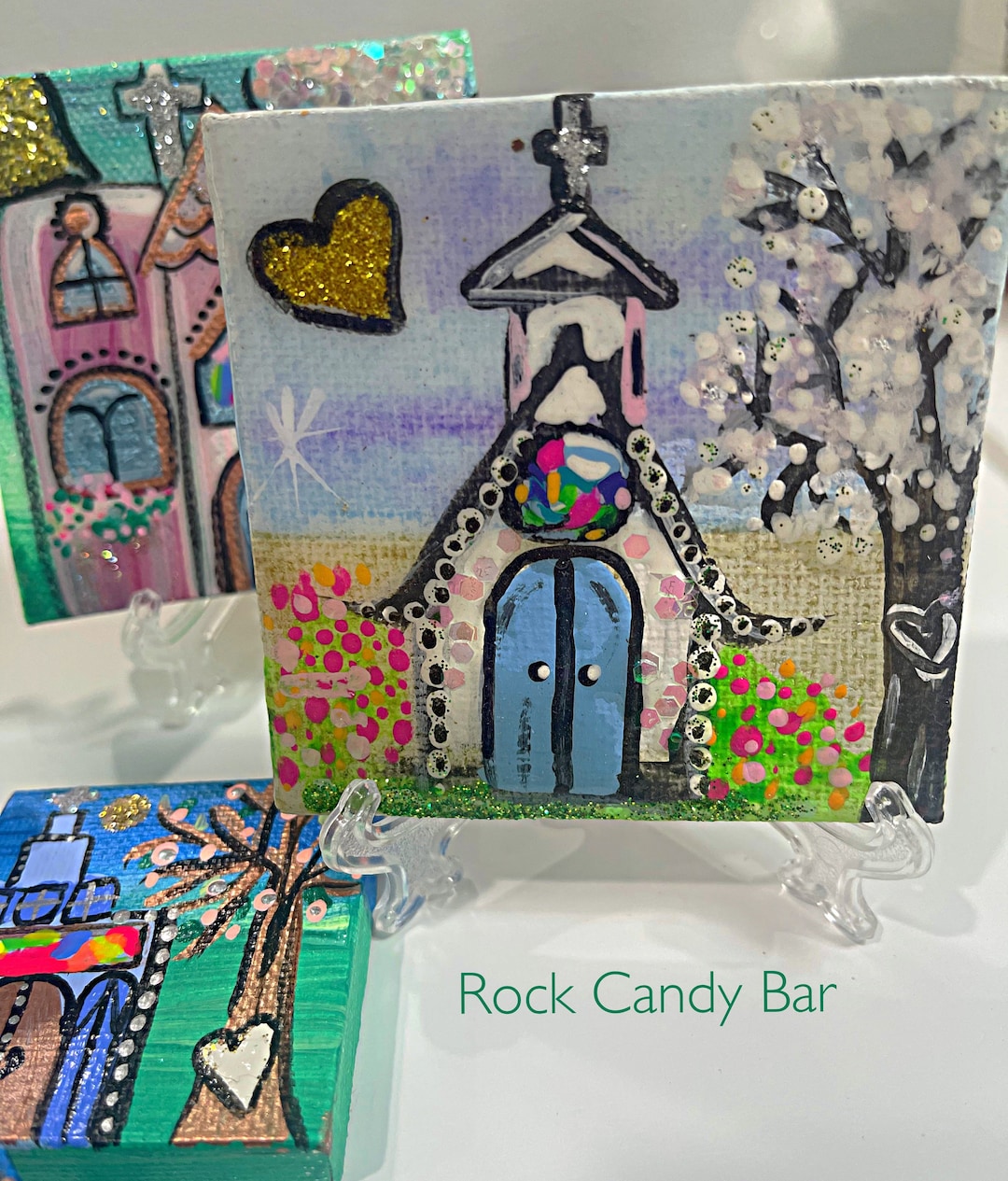 Mini Church Paintings by Rock Candy Bar Sympathy Gift Easter Gift ...