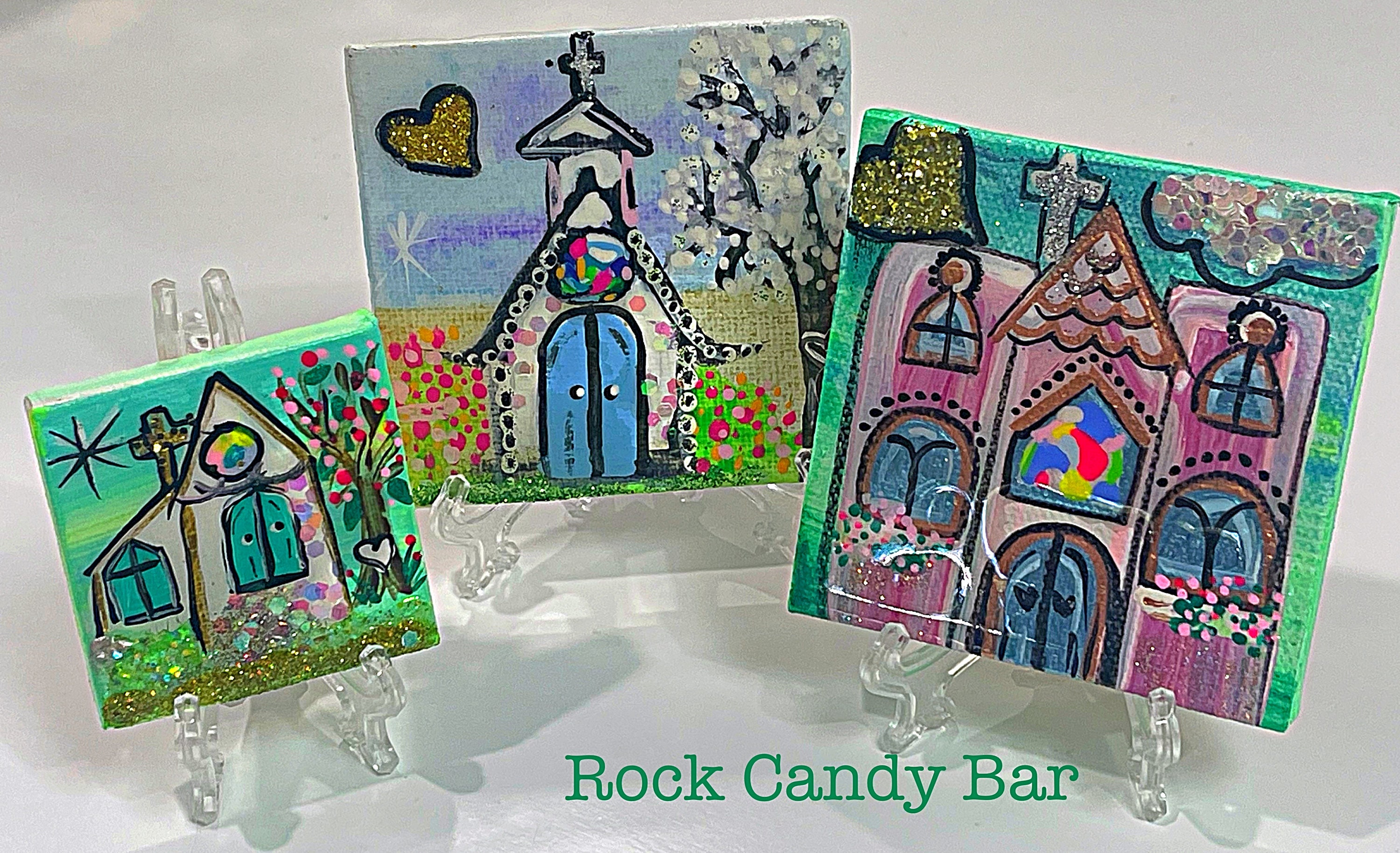 Mini Church Paintings by Rock Candy Bar Sympathy Gift Easter Gift ...