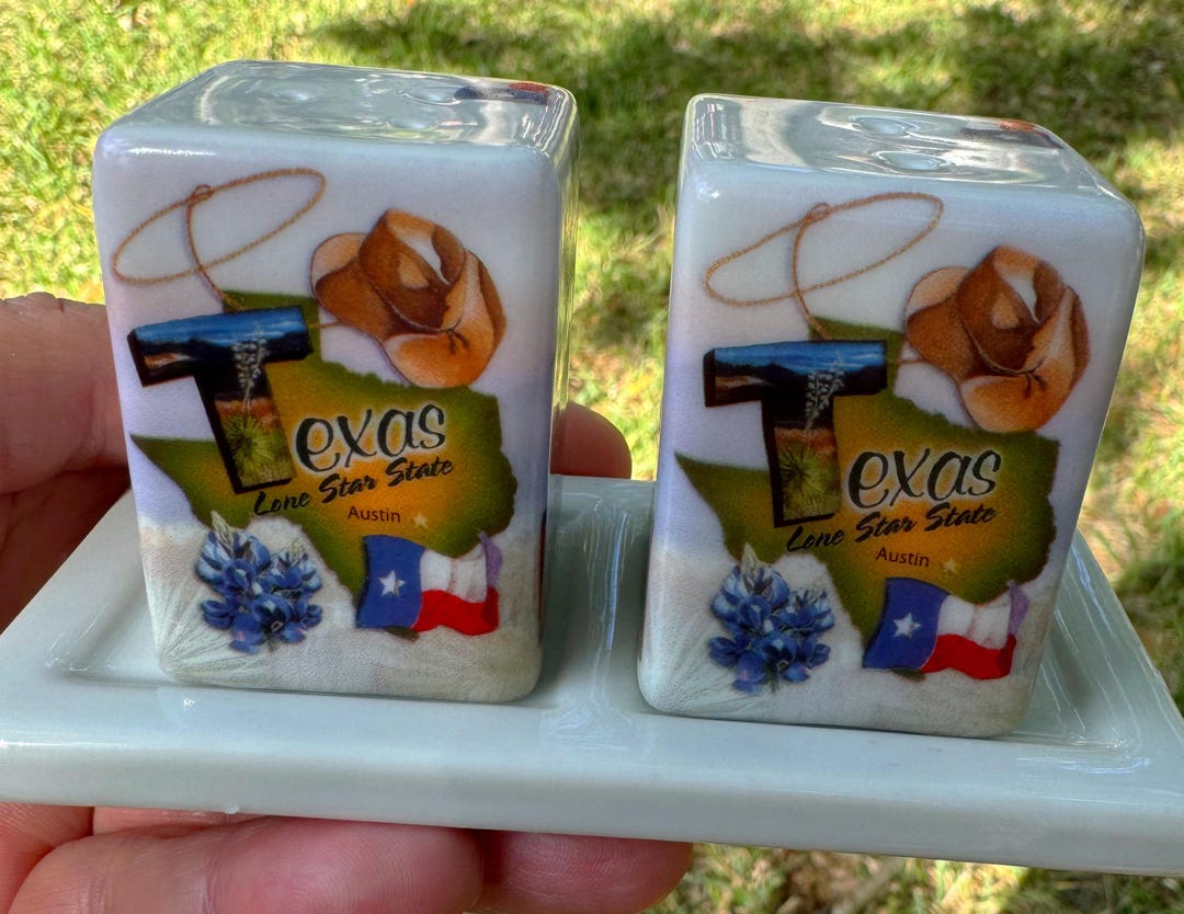 Vintage Texas Salt & Pepper Shakers – Ceramic Cowboy Western ...