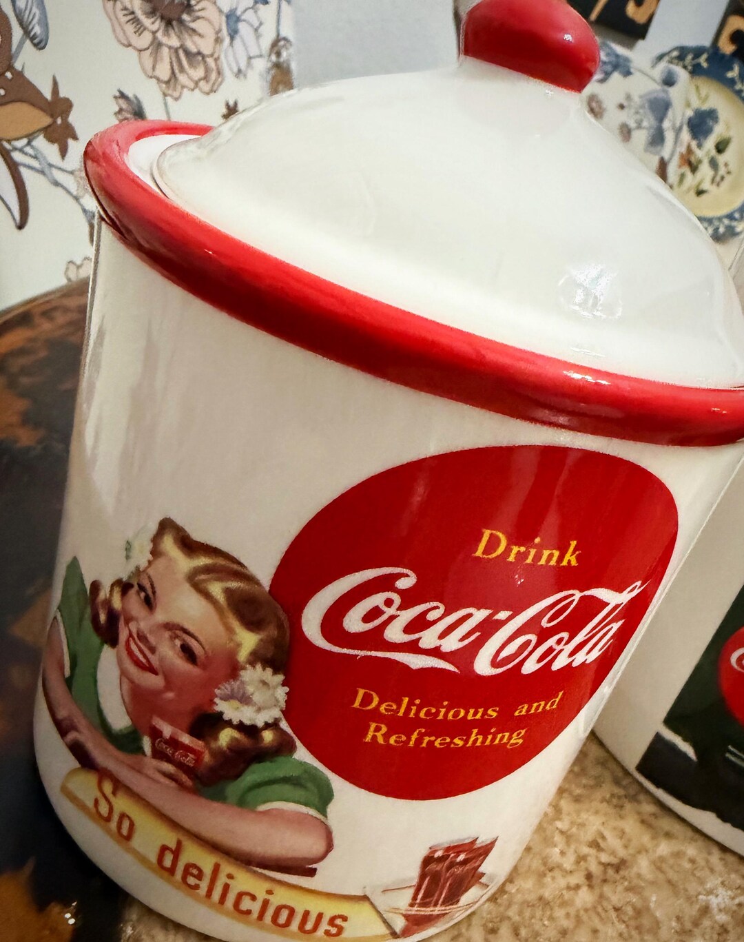 Vintage Coca-cola Canisters Set of 3 – Red & White Retro Kitchen ...