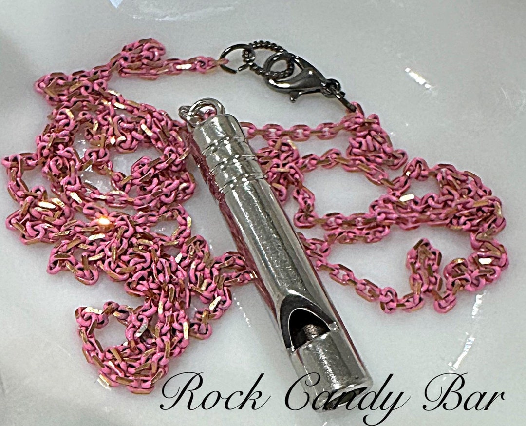 Long Whistle Necklace Mixed Metal Whistle Necklace 36" Extra Long ...