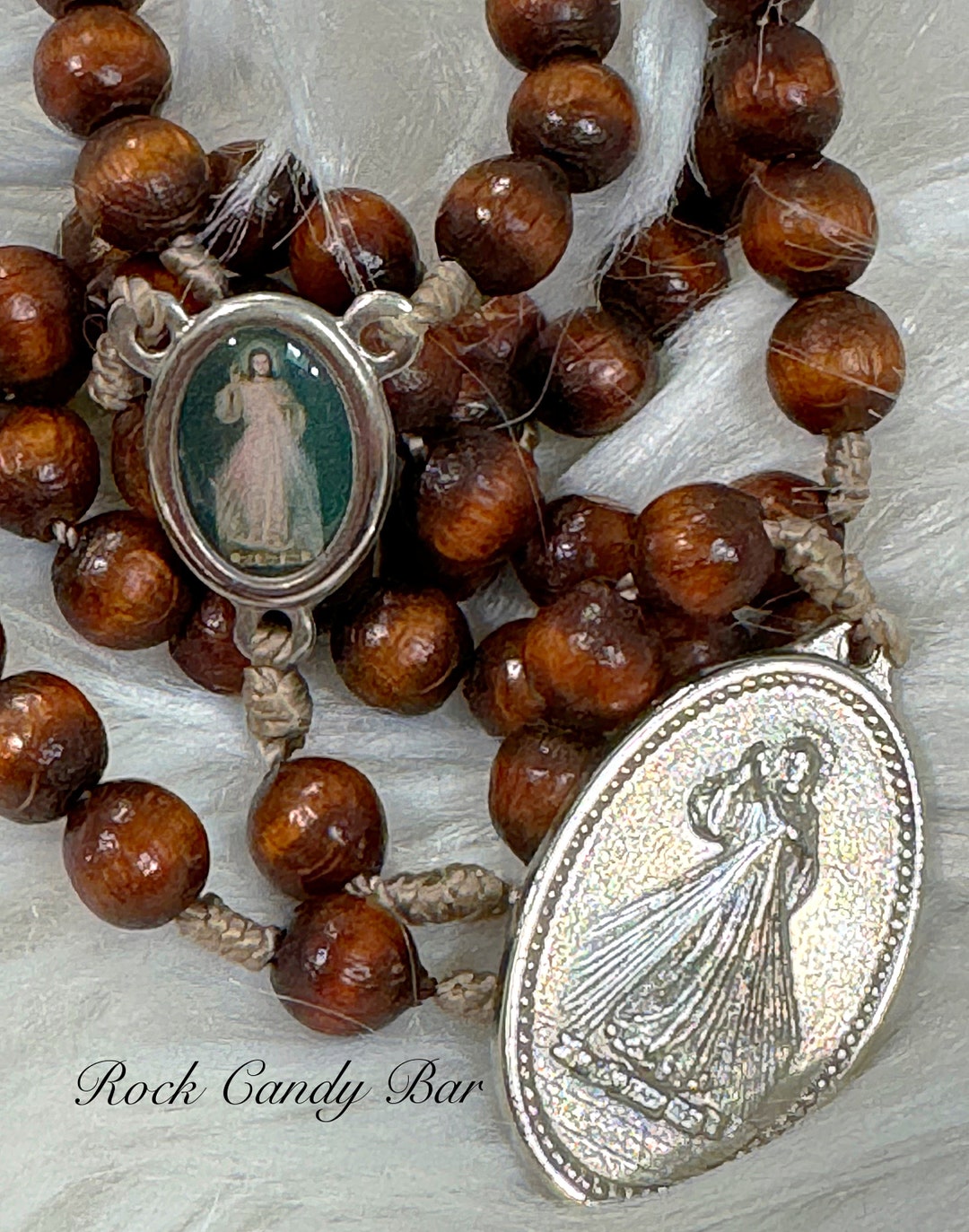 Antique Wood Rosary Beads Prayer Beads Vintage Catholic Rosary ...