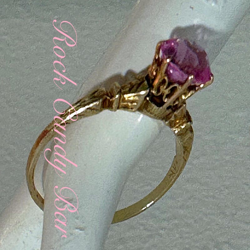 Pink Gemstone Ring - Etsy