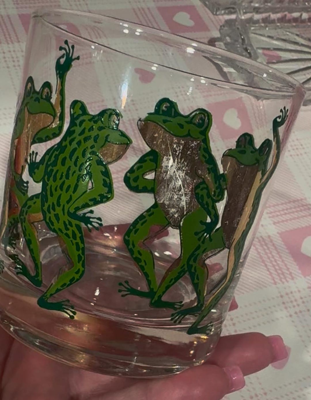 Vintage 70s Whiskey Glasses Dancing Frogs Lowball Glasses Vintage ...