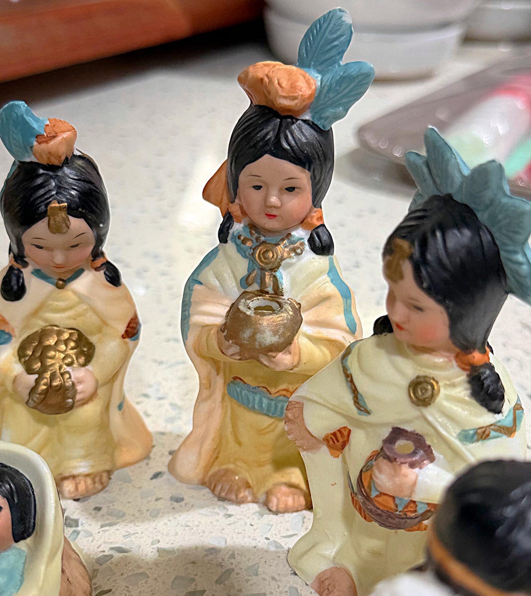 Vintage Native American Style Nativity Set – 11-piece Porcelain ...
