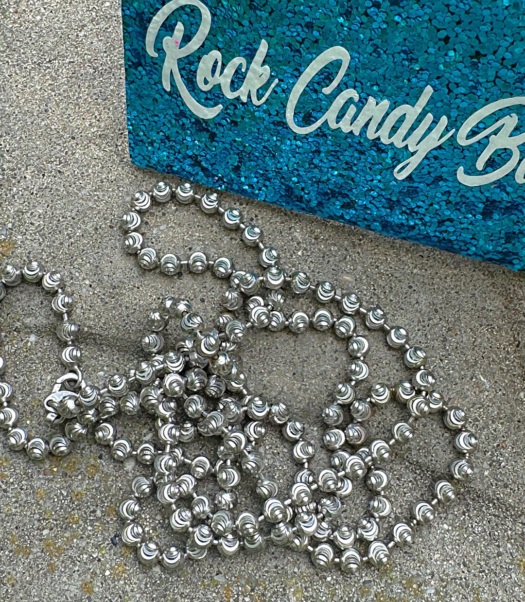 Sterling Silver Ball Chain Vintage Silver Ball Chain Heavy Silver Chain ...