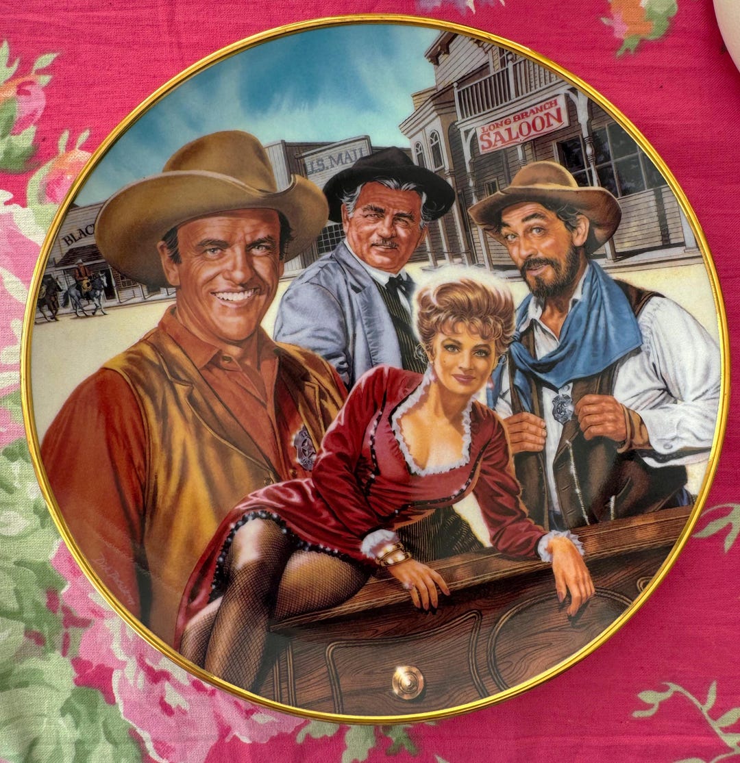 Gunsmoke Franklin Mint Official 40th Anniversary Gunsmoke Plate Cool ...