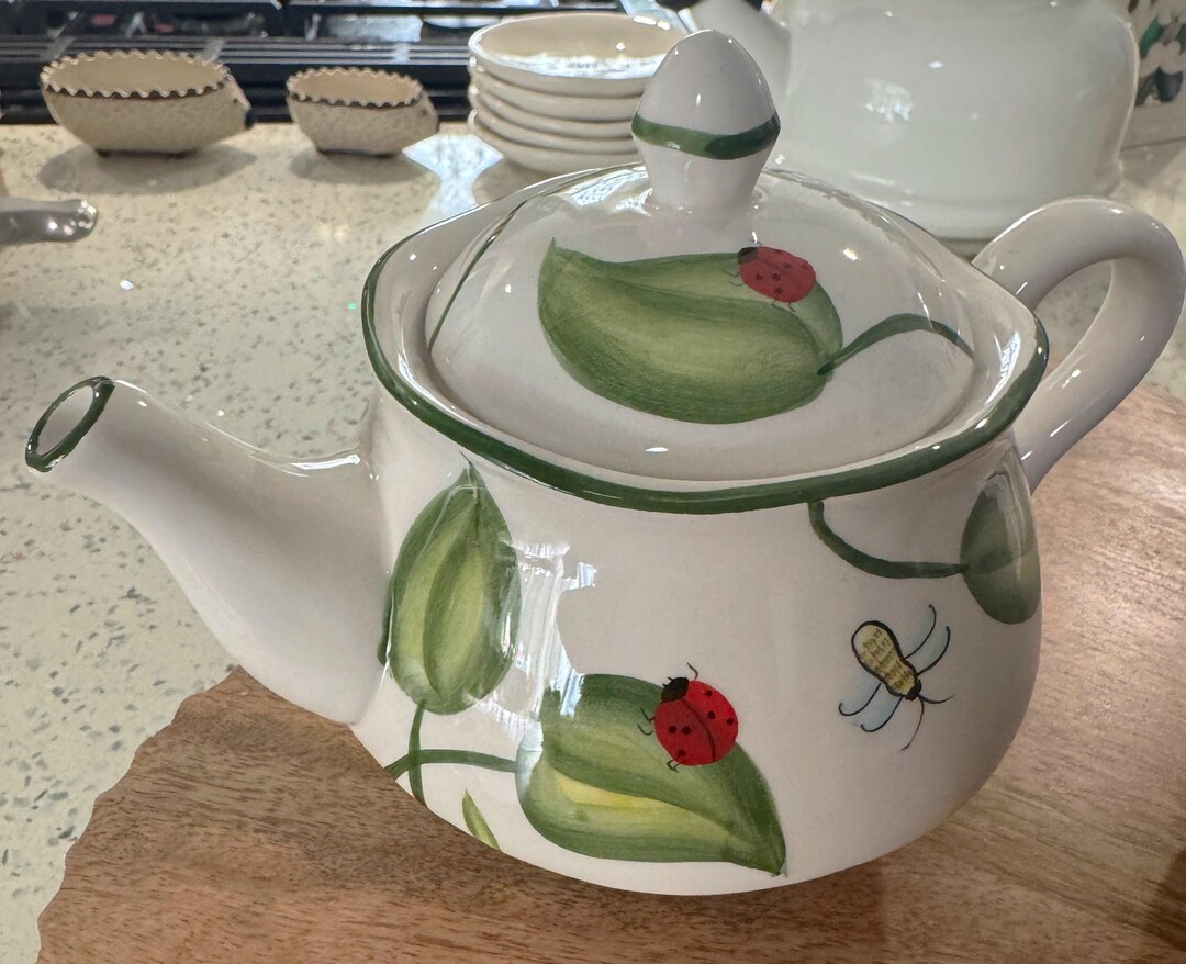 Vintage Teapots Small Brown Teapot Floral Teapot Tea Decor Country ...