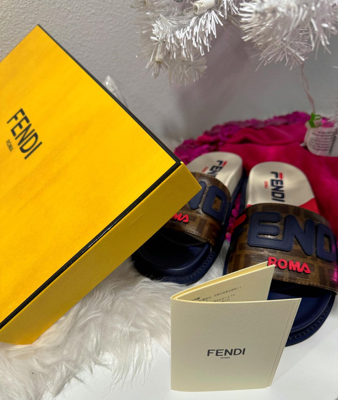 Fendi Vintage Designer Slides Fendi Roma Slides Vintage Like New Fendi ...
