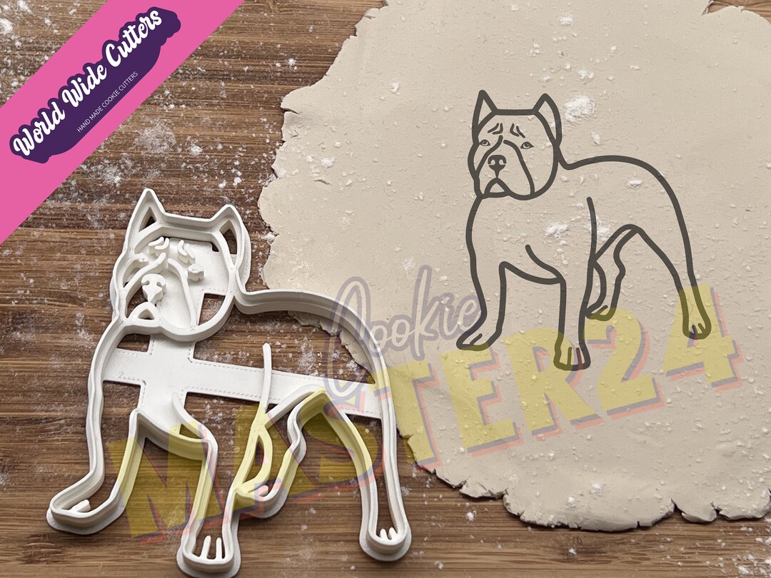 Bully Cookie Cutter Cookie Cutters for Dogs Free Shipping - Etsy