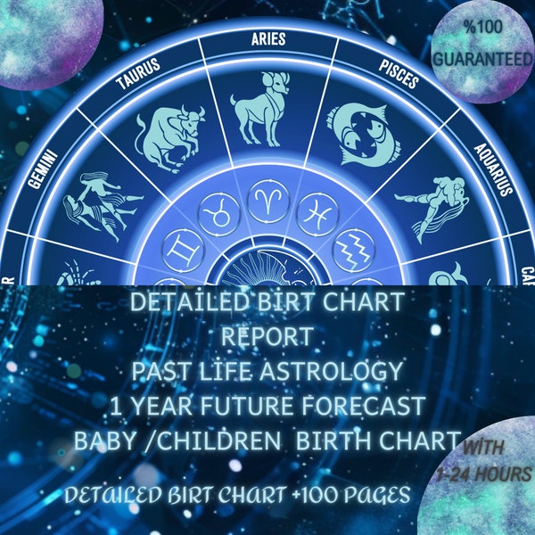 Birth Chart Children Reading - Etsy