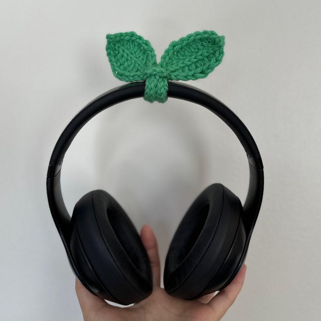 Crochet Sprout Leaf Headphones Accessory/bookmark/cable Cord Organizer ...