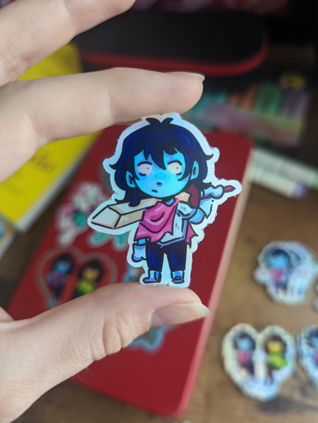 Deltarune Kris With a Sword Sticker - Etsy