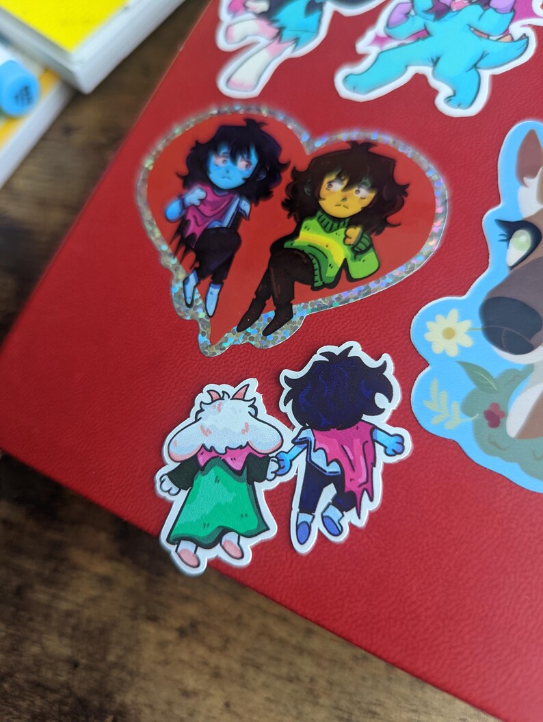 Deltarune Ralsei and Kris Sticker - Etsy
