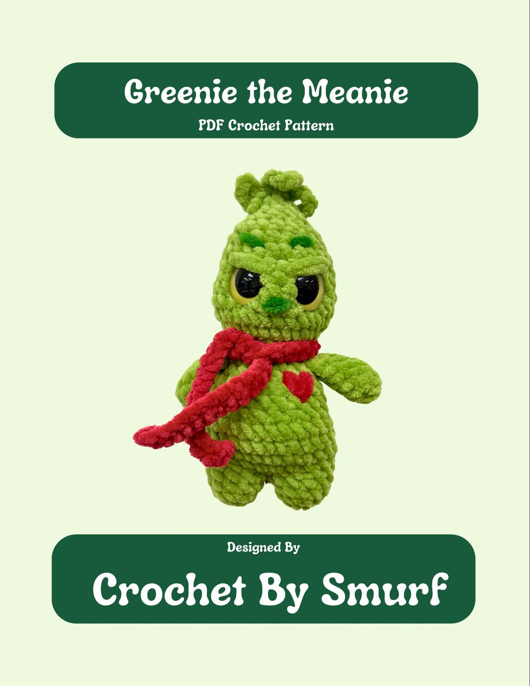 Meanie the Greenie, Crochet Pattern (PDF) - Etsy