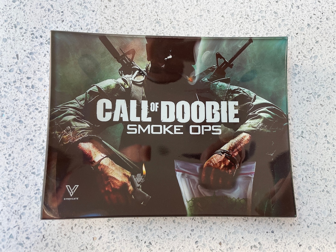 Call of Doobie Smoke Ops – Glass Herb Rolling Smoking Tray - V-yndicate ...