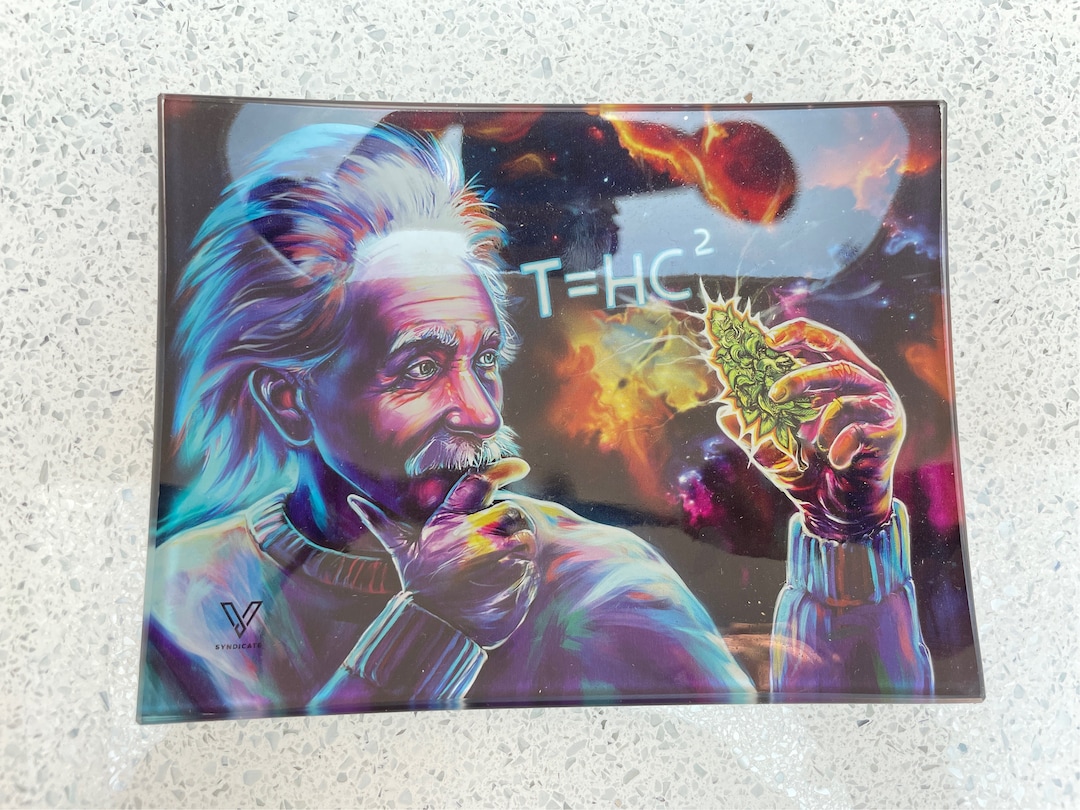 Black Hole Einstein T=HC2– Glass Herb Rolling Smoking Tray - V-yndicate ...