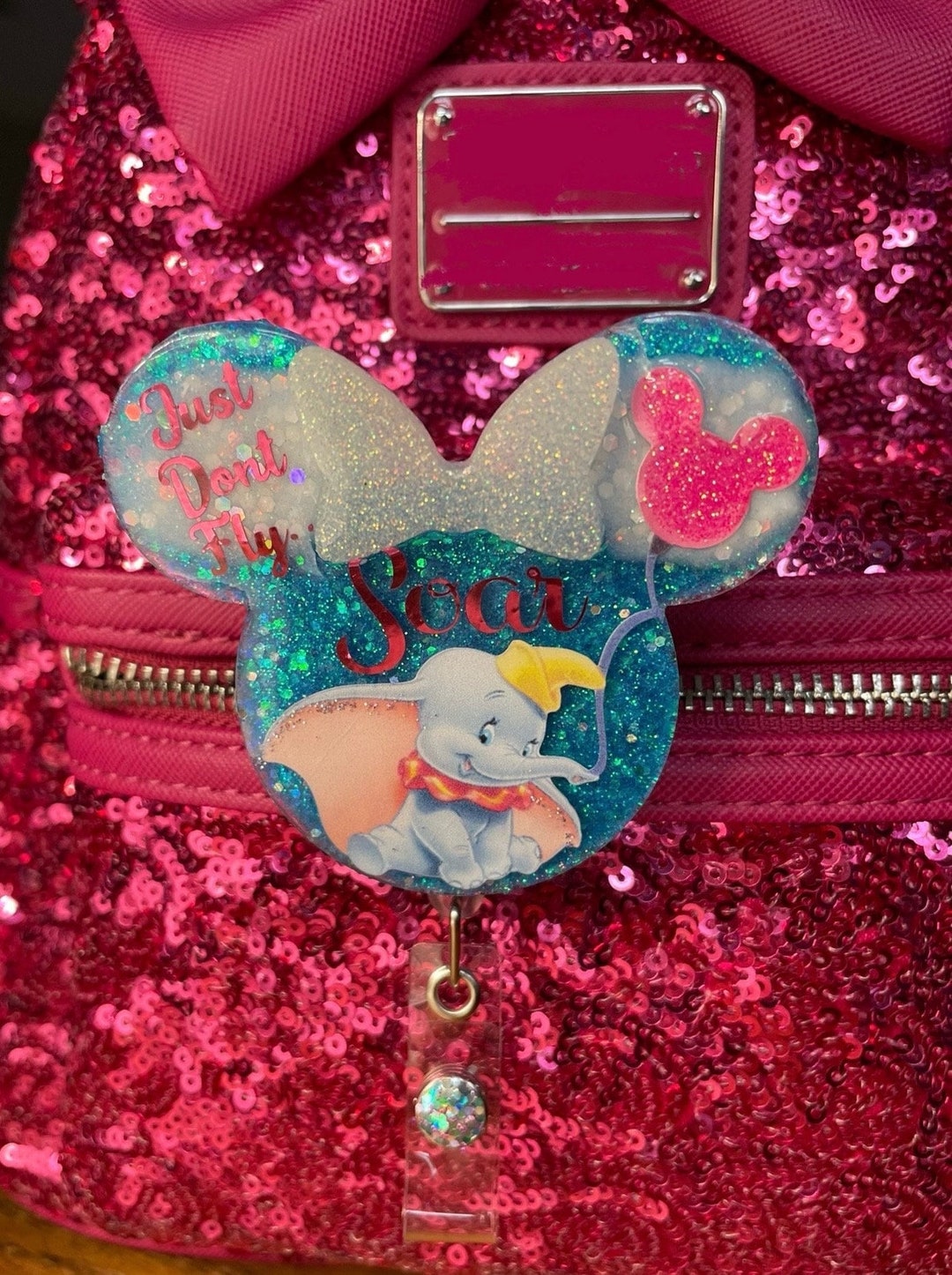 Inspired Disney Badge, Dumbo Inspired, Minnie Inspired, Badge Holder ...