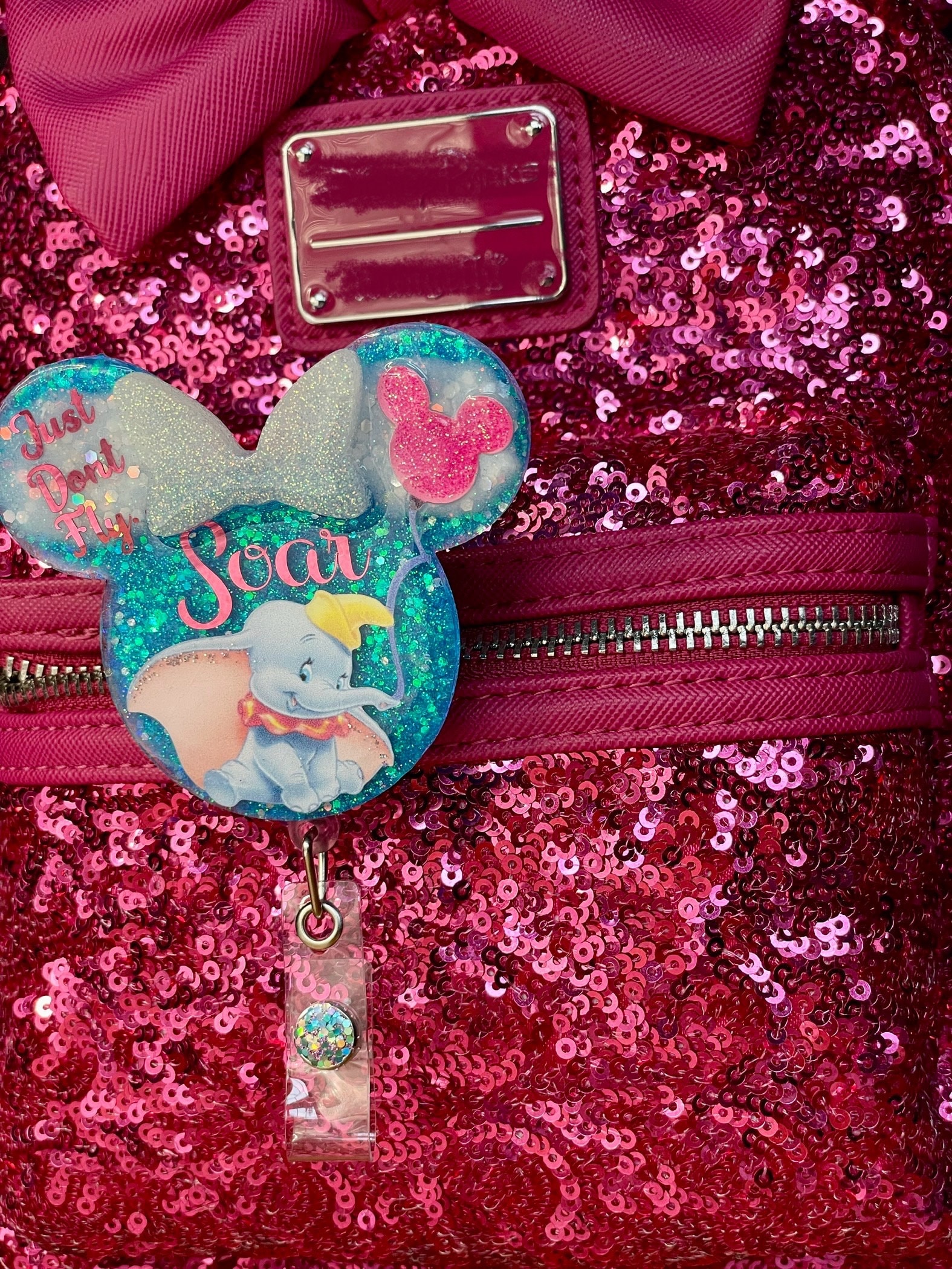 Inspired Disney Badge, Dumbo Inspired, Minnie Inspired, Badge Holder ...