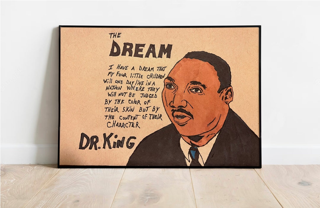 Martin Luther Poster Martin Luther King Jr Canvas Wall Art - Etsy Australia