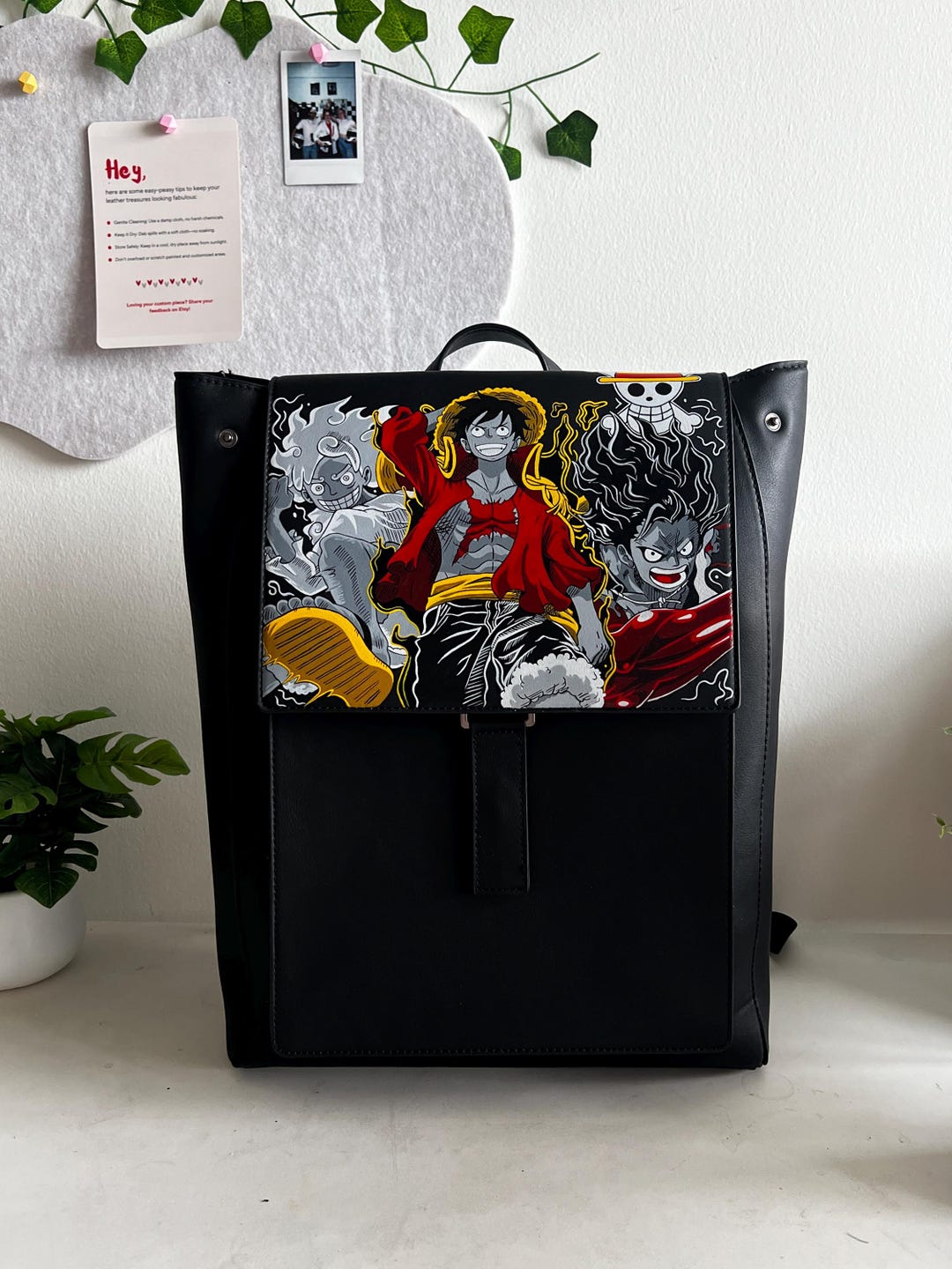 Custom Monkey D. Luffy Backpack – One Piece Hand-painted Bag – Gear 4 ...