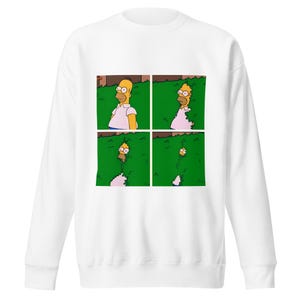 Homer Simpson Disappearing in the Bushes. Funny Meme Gift Custom ...