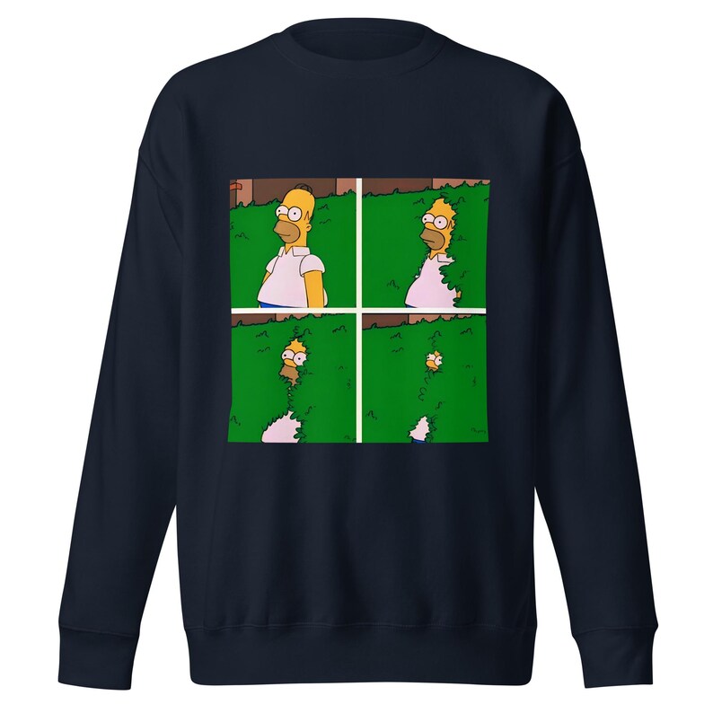 Homer Simpson Disappearing in the Bushes. Funny Meme Gift Custom ...