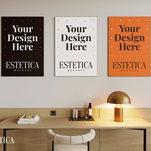 Triple Poster Mockup - Etsy