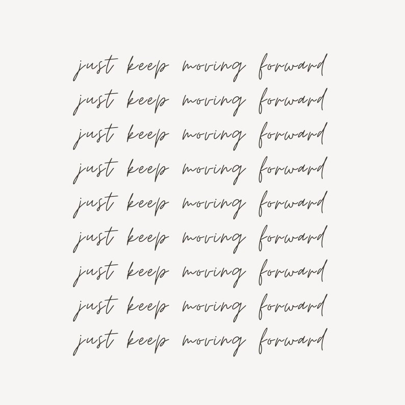 Minimalist Just Keep Moving Forward Art Print | Mental Health Print ...