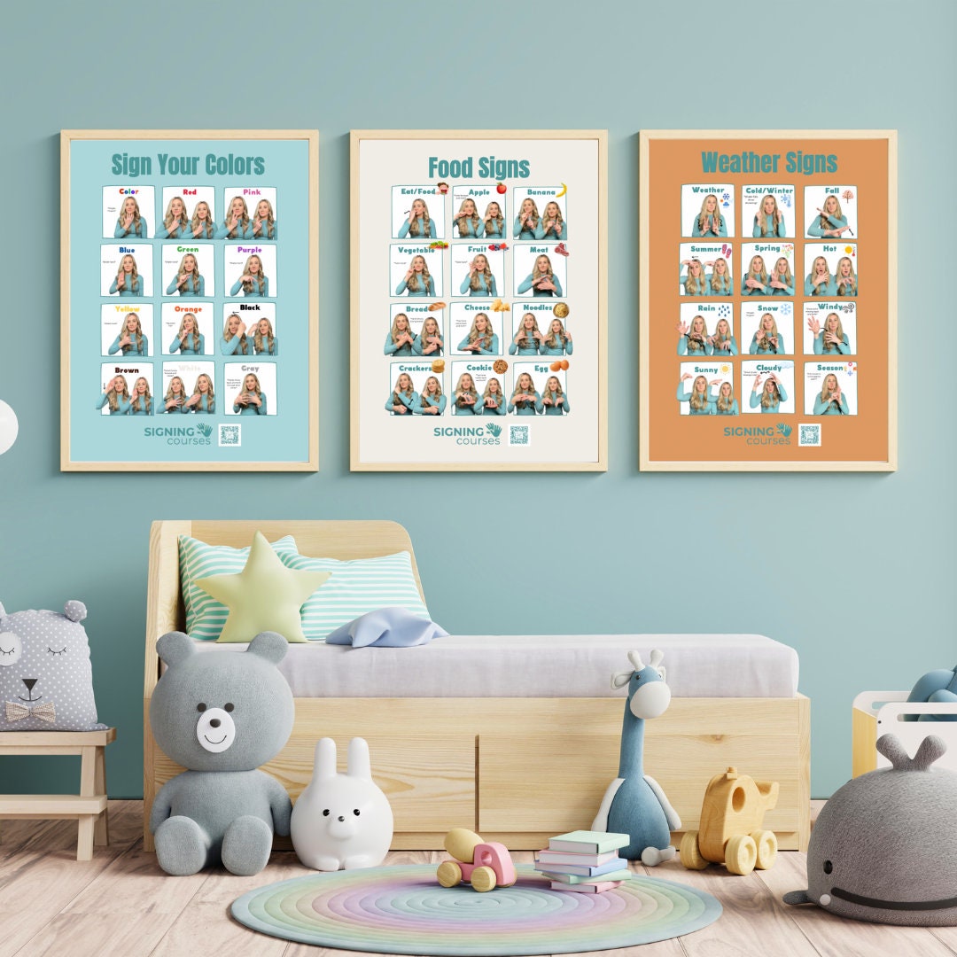 Bundle 13 Posters ASL Digital Download Deaf Early Special Education ...