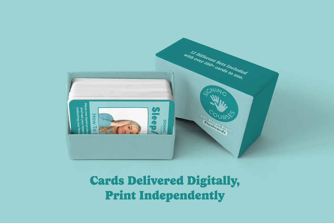 ASL Posters and Flashcards Bundle - Etsy
