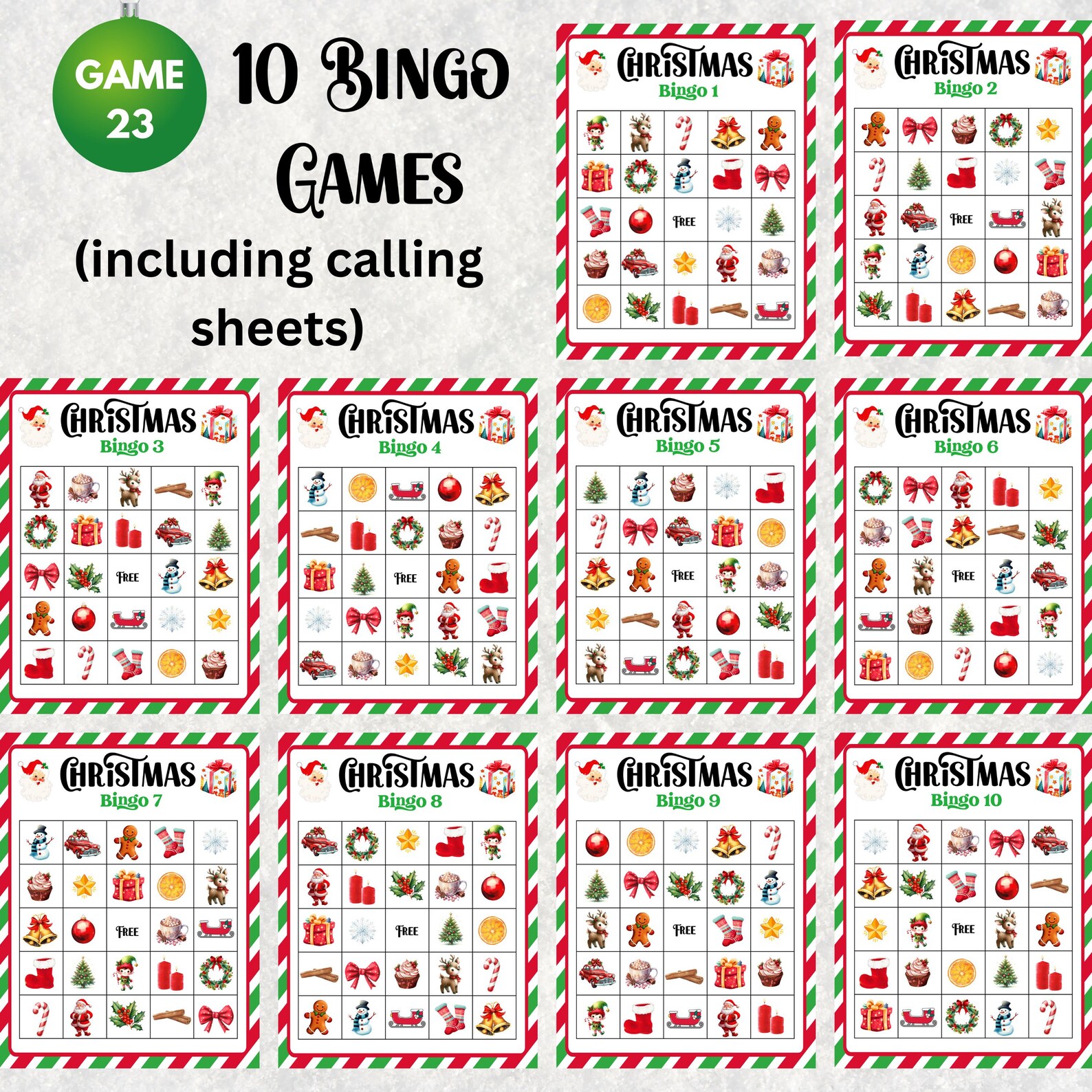 26 Printable Christmas Game Bundle, Christmas Family Games, Christmas ...